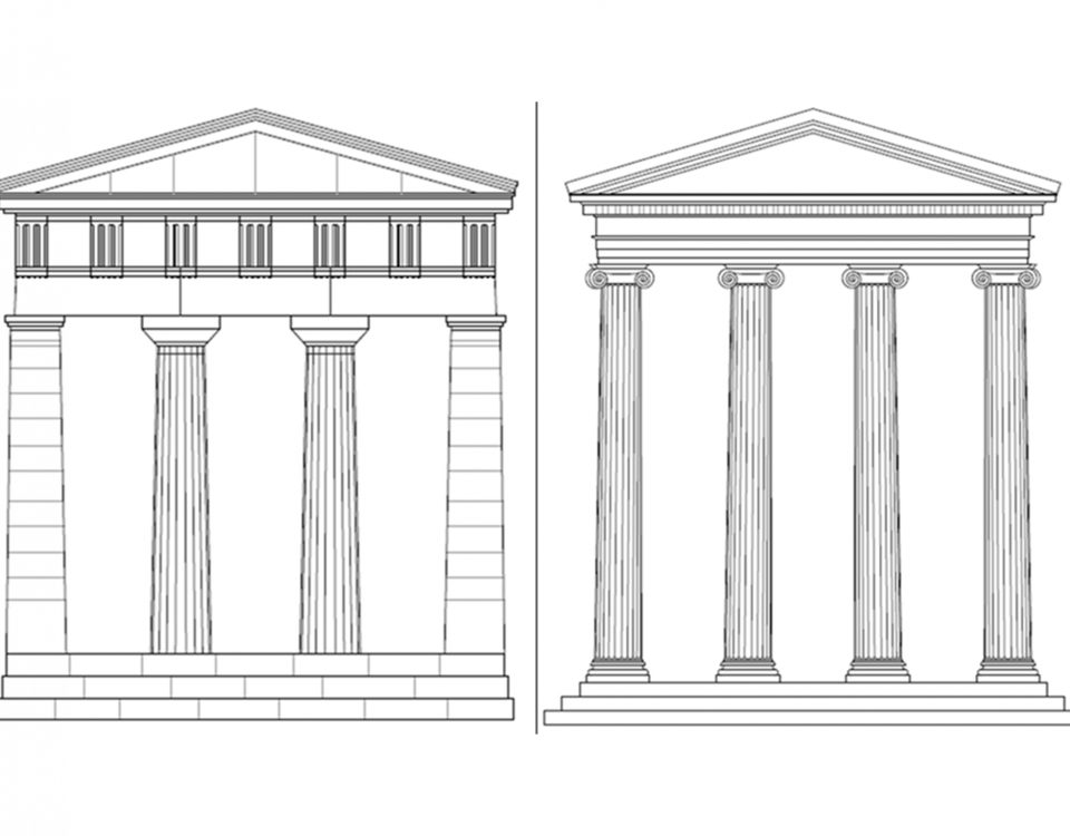 Distyle in Antis Oikos & Tetrastyle Prostyle Temple: Architectural ...